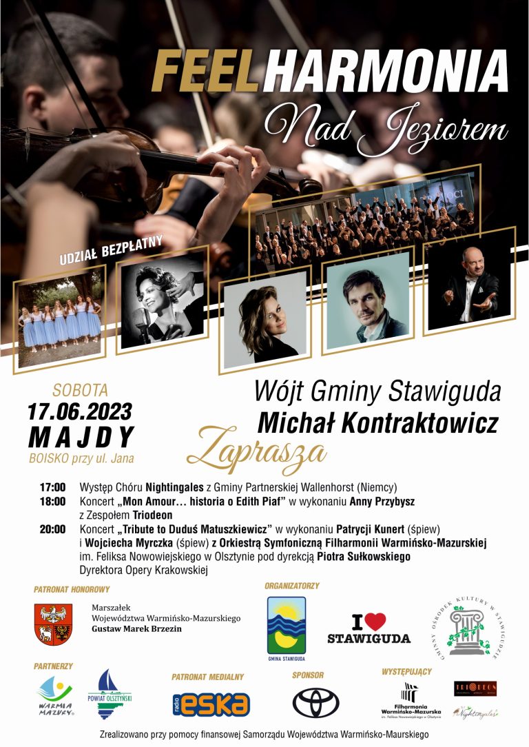 Koncert FEELHARMONIA Nad Jeziorem Majdy 2023 - Mazury Travel